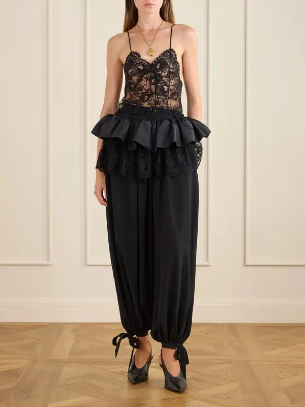 Chloé Silk Crepe De Chine Balloon Pants