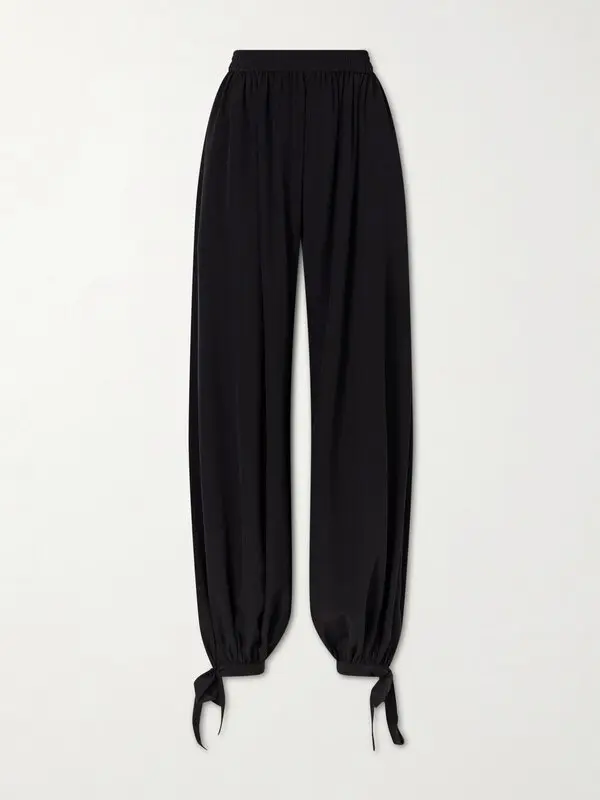 Chloé Silk Crepe De Chine Balloon Pants - Black