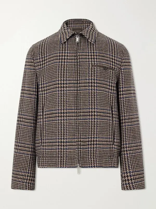 SLOWEAR Montedoro 'il Primo' Checked Stretch-wool Blouson Jacket