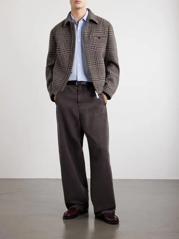 SLOWEAR Montedoro 'il Primo' Checked Stretch-wool Blouson Jacket