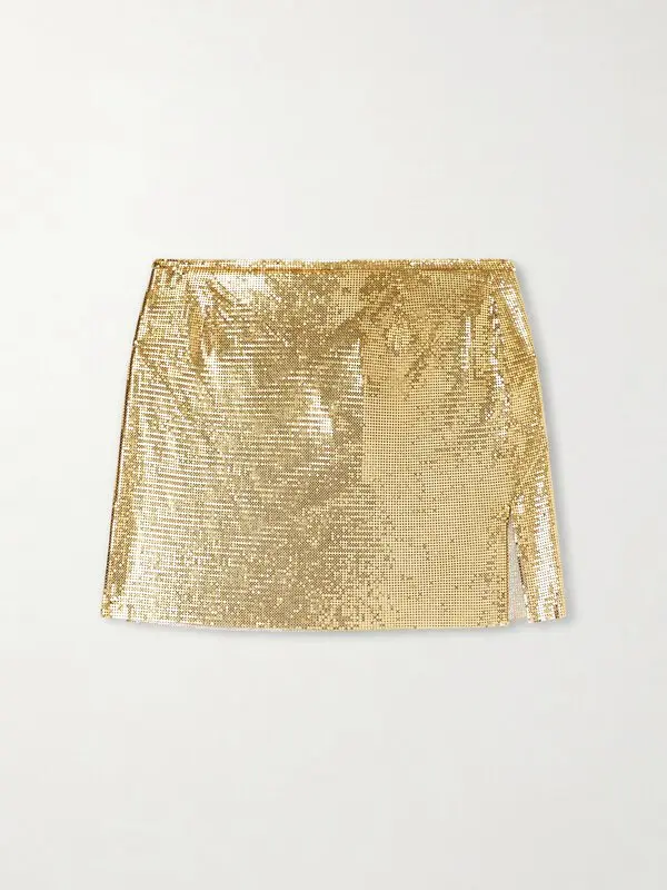 Rabanne Chainmail Mini Skirt - Gold