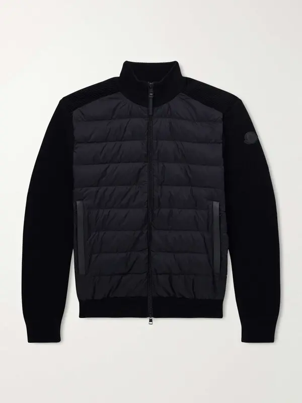 Moncler Wool And Cashmere-blend And Quilted Shell Down Jacket