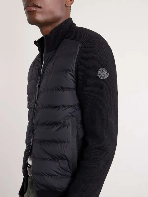 Moncler Wool And Cashmere-blend And Quilted Shell Down Jacket