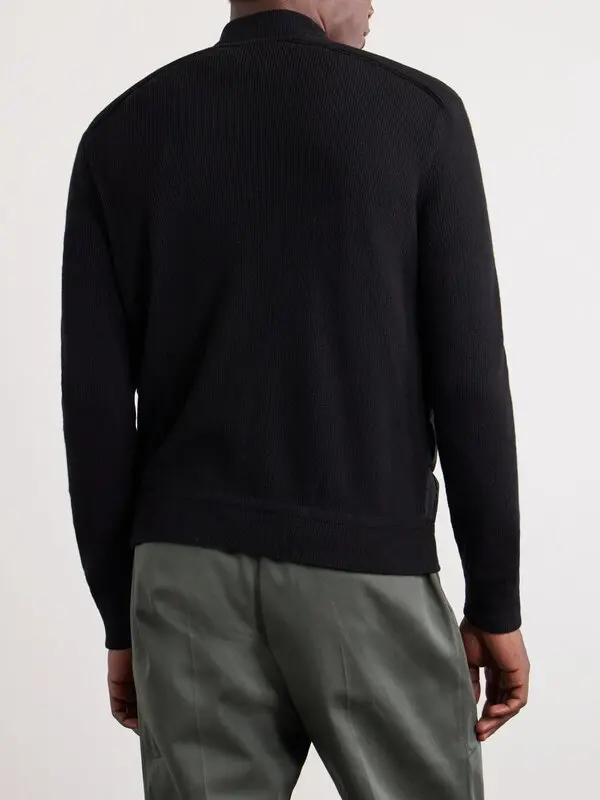 Moncler Quilted Down Jacket With Wool And Cashmere Blend
