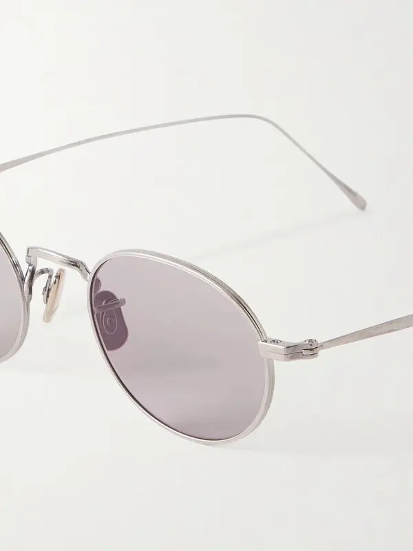Auralee X Eyevan Round-frame Titanium Sunglasses