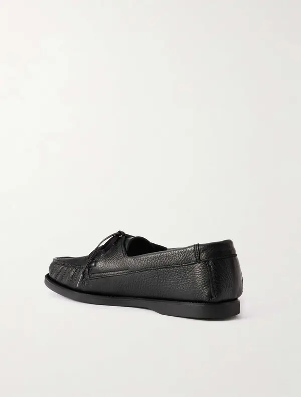 SAMAN AMEL City Moc Full-grain Leather Boat Shoes