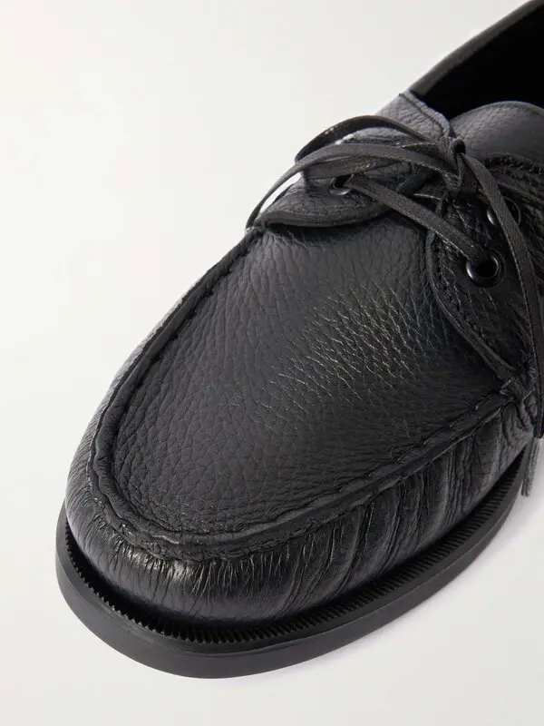 SAMAN AMEL City Moc Full-grain Leather Boat Shoes