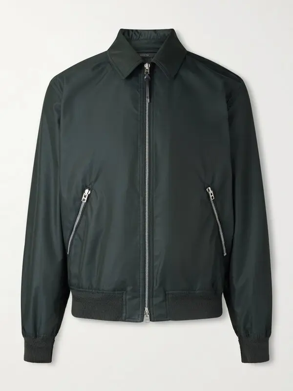 TOM FORD Cotton-blend Twill Blouson Jacket - Green