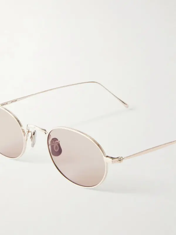 Auralee Eyevan Collaboration Round-frame Titanium Sunglasses