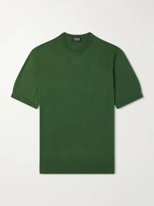 Zegna Knitted Cotton T-shirt