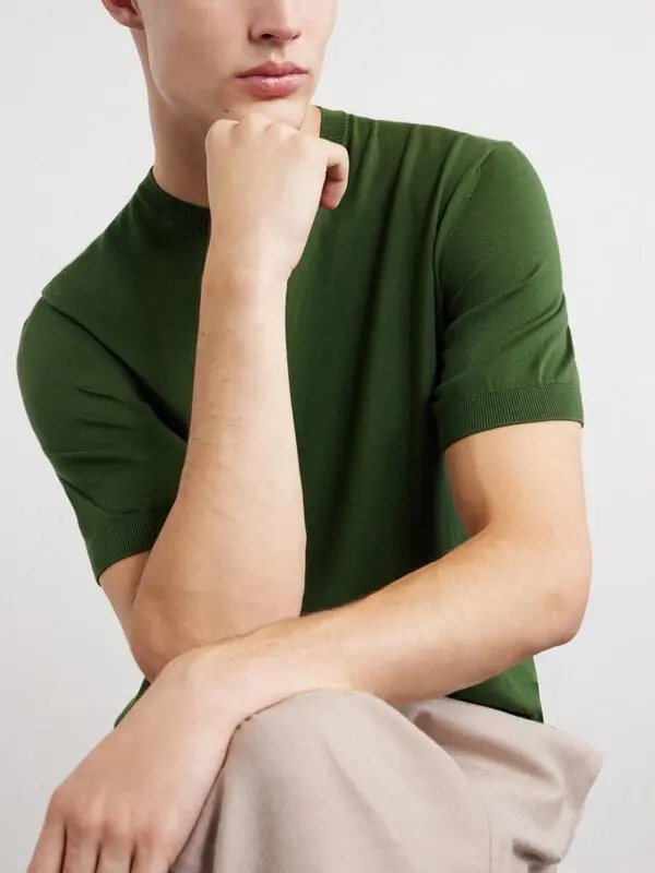 Zegna Knitted Cotton T-shirt