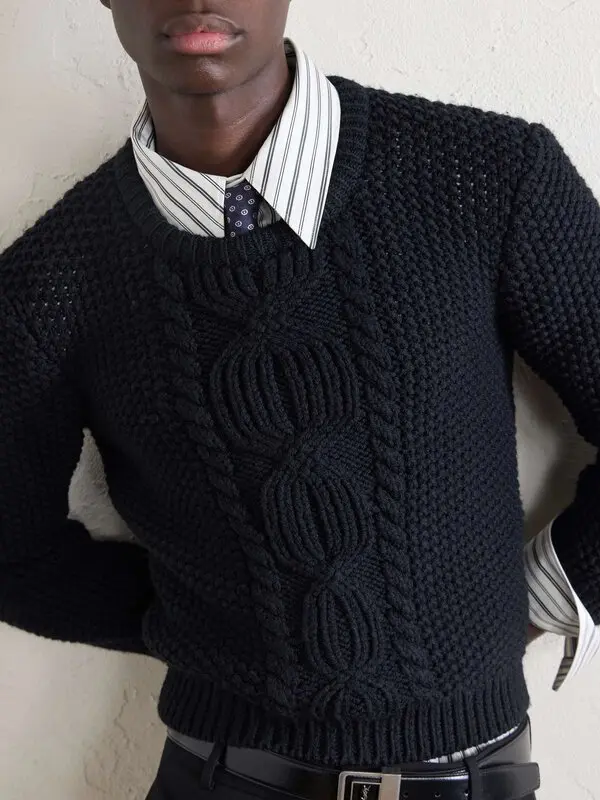 Saint Laurent Knitted Wool Sweater