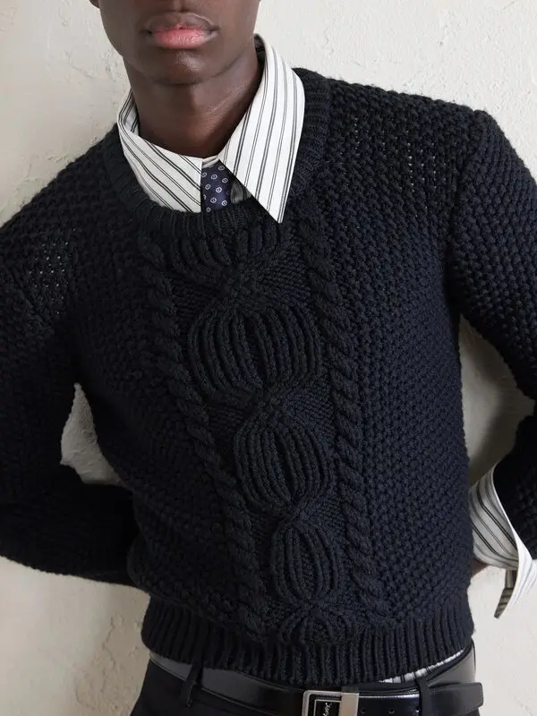 Saint Laurent Knitted Wool Sweater