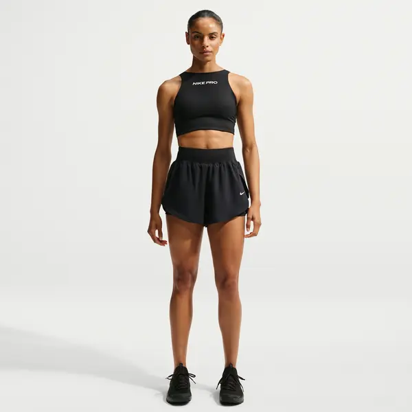 Nike Pro Sculpt Dri-fit High-waisted 2-in-1 3" Shorts - Black