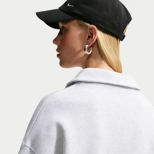 Nike Studio Fleece Medium Weight Oversized Cropped Polo