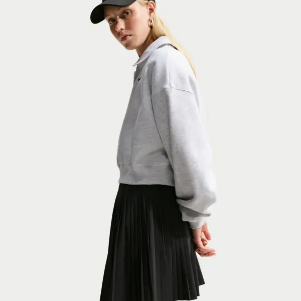 Nike Studio Fleece Medium Weight Oversized Cropped Polo
