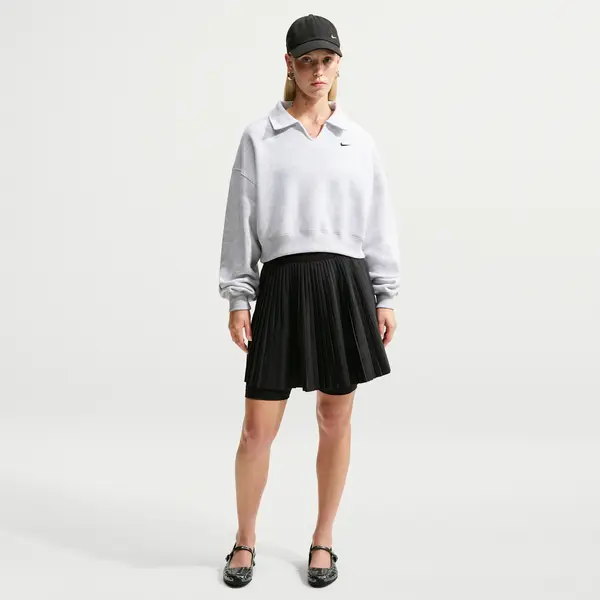 Nike Studio Fleece Medium Weight Oversized Cropped Polo