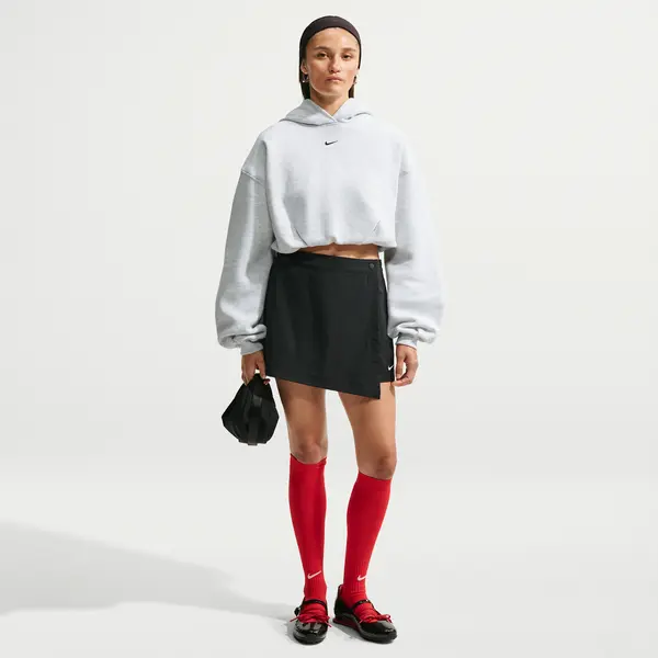 Nike Studio Fleece Oversized Cropped Hoodie