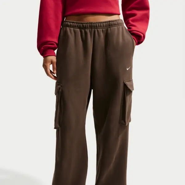 Nike Studio Fleece Oversized High-rise Cargo Pants