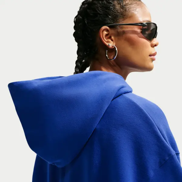 Nike Studio Fleece Medium Weight Oversized Full-zip Cropped Hoodie