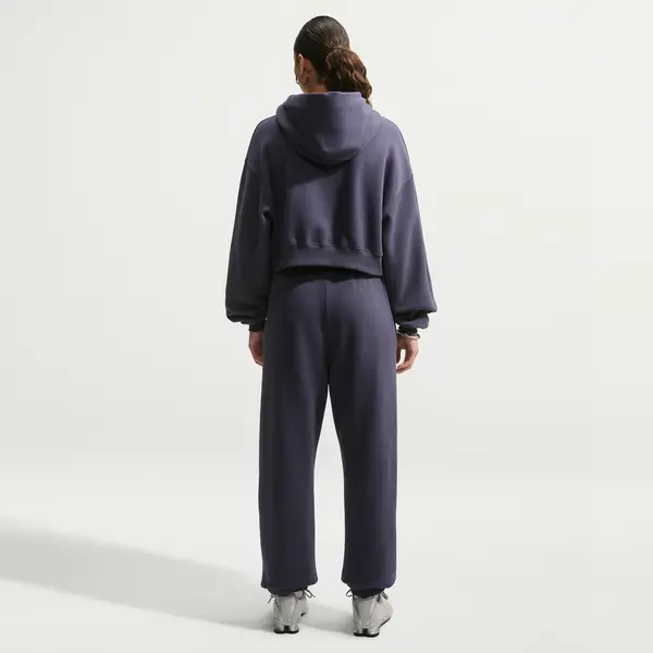 Nike Studio Fleece Medium Weight Oversized Full-zip Cropped Hoodie