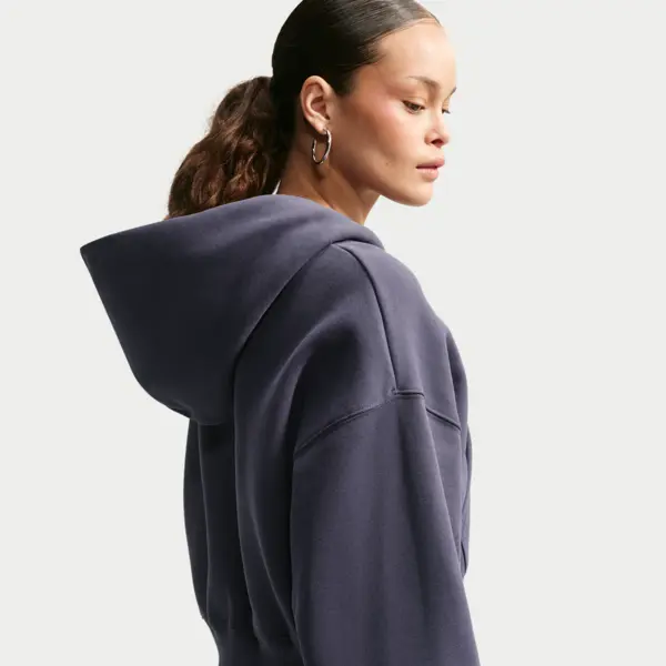 Nike Studio Fleece Medium Weight Oversized Full-zip Cropped Hoodie