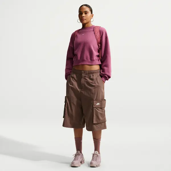 Nike Studio Fleece Oversized Cropped Crew