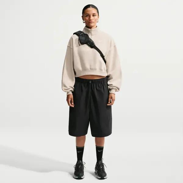 Nike Studio Fleece Cropped 1/4-zip Top