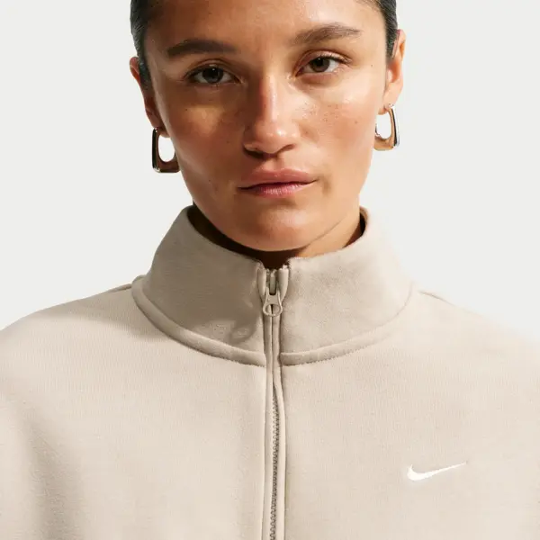 Nike Studio Fleece Cropped 1/4-zip Top