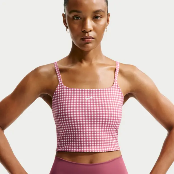 Nike One Light-support Padded Longline Sports Bra - Red