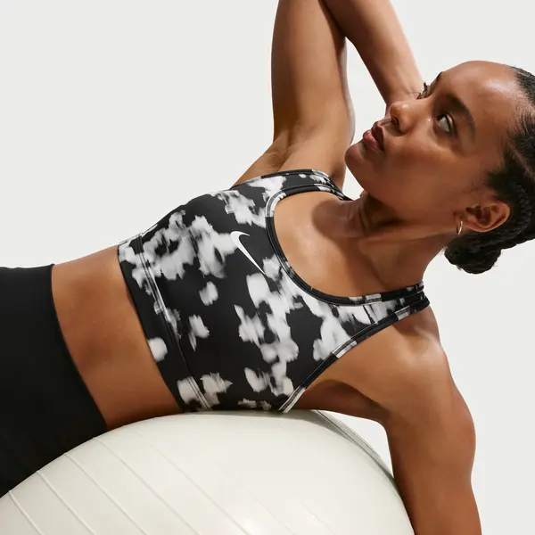 Nike Swoosh Medium-support Padded Printed Sports Bra