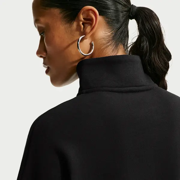 Nike Studio Fleece Oversized 1/4-zip Cropped Top