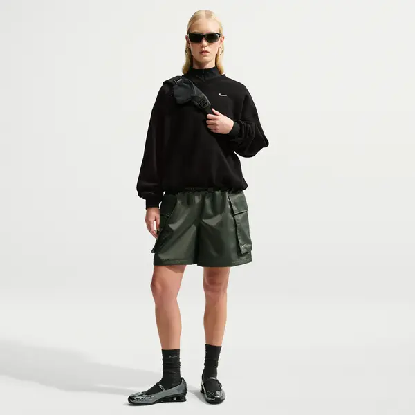 Nike Studio Fleece Medium Weight Oversized V-neck Top