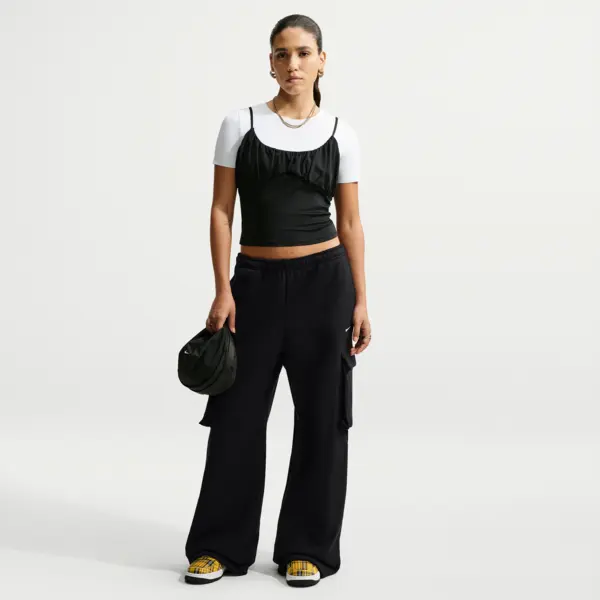 Nike Studio Fleece Oversized High-rise Cargo Pants