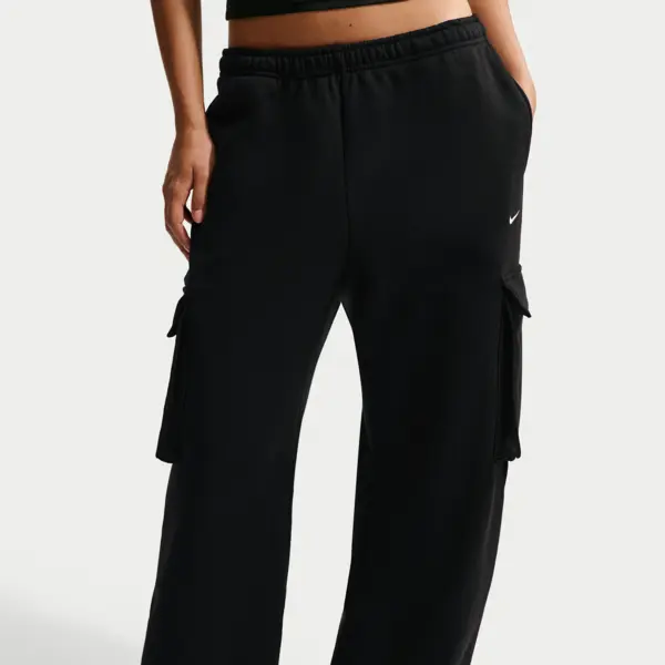 Nike Studio Fleece Oversized High-rise Cargo Pants
