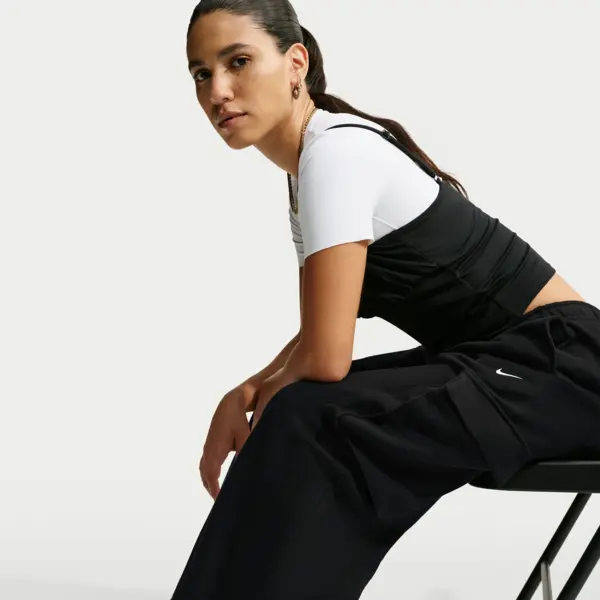 Nike Studio Fleece Oversized High-rise Cargo Pants