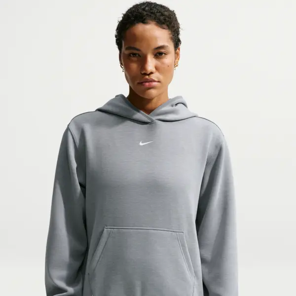 Nike Studio Fleece Sport Dri-fit Pullover Hoodie - Grey