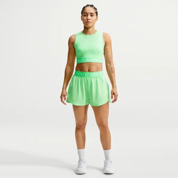 Nike Pro Dri-fit Mid-rise 3" Woven Shorts - Green