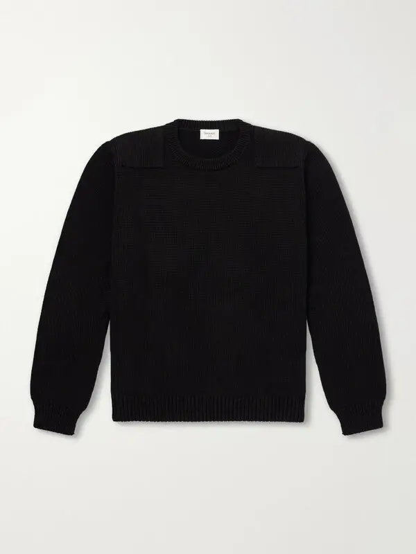Saint Laurent Cotton Waffle-knit Sweater