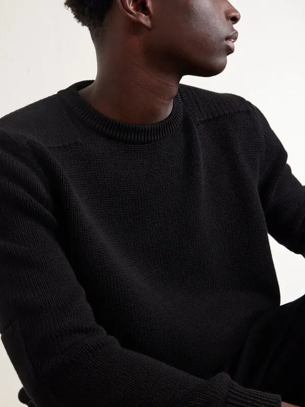 Saint Laurent Cotton Waffle-knit Sweater