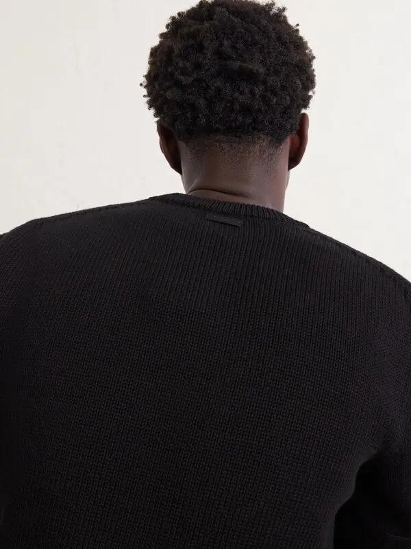 Saint Laurent Cotton Waffle-knit Sweater
