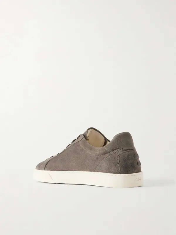 TOD'S Paneled Rubber-trimmed Suede Sneakers