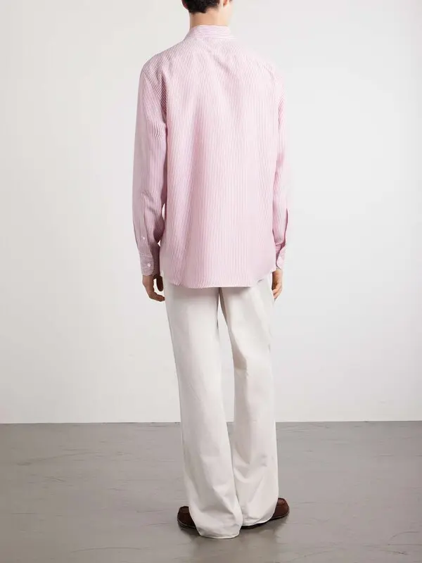 Zegna Striped Silk Shirt