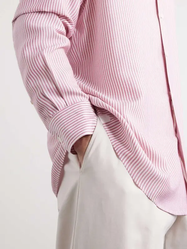 Zegna Striped Silk Shirt