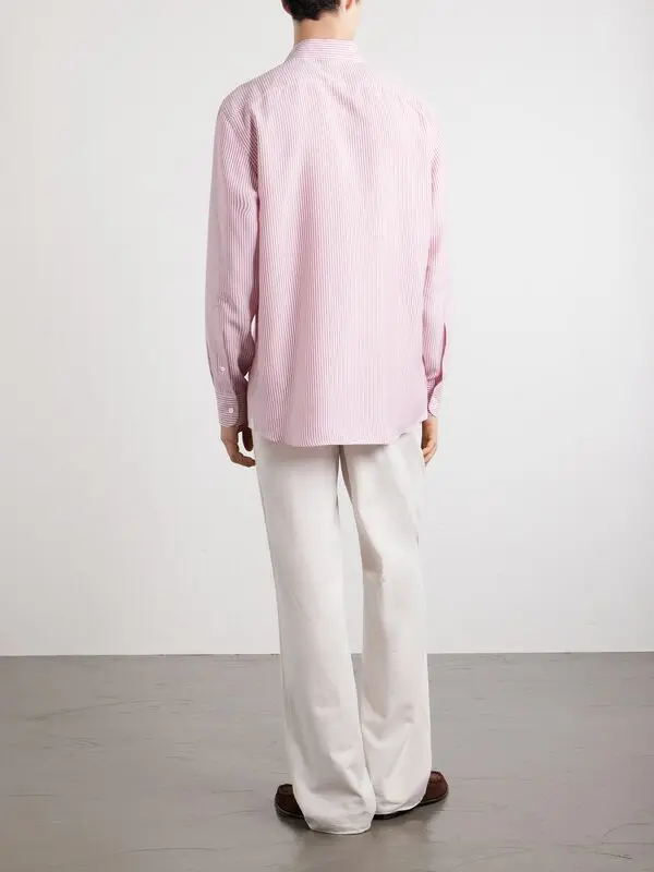 Zegna Striped Silk Shirt