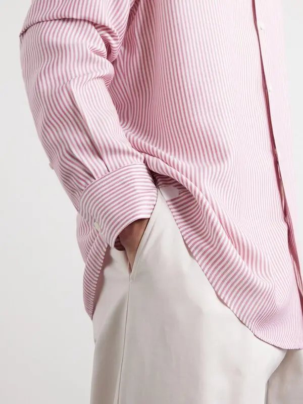 Zegna Striped Silk Shirt