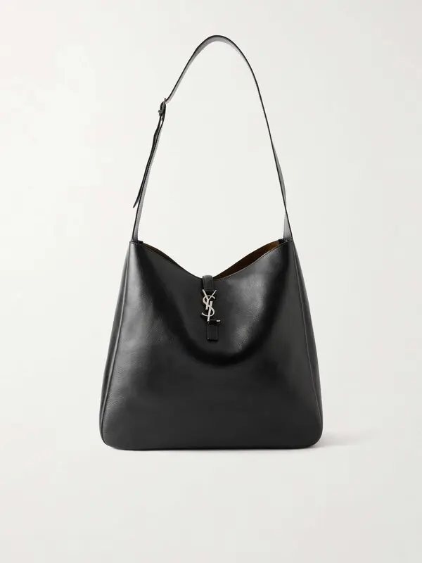 Saint Laurent Le 5 À 7 Logo-embellished Full-grain Leather Messenger Bag