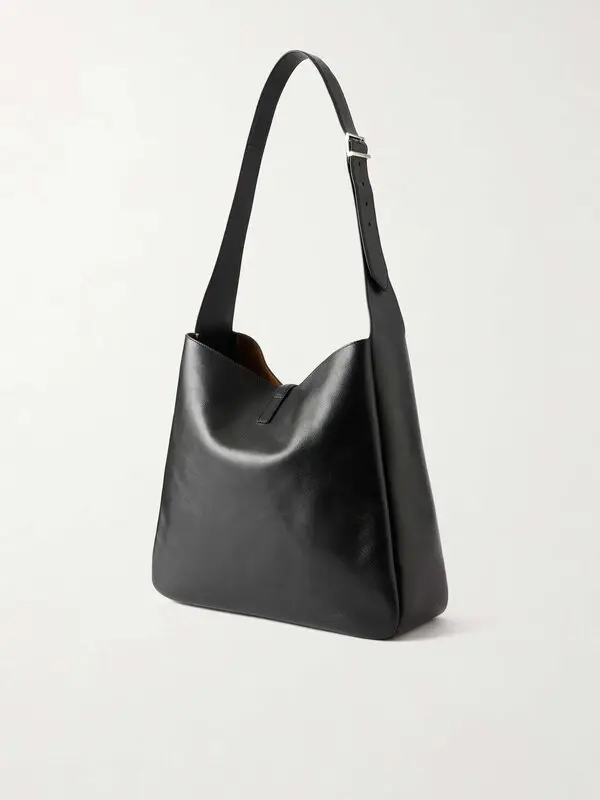 Saint Laurent Le 5 À 7 Logo-embellished Full-grain Leather Messenger Bag