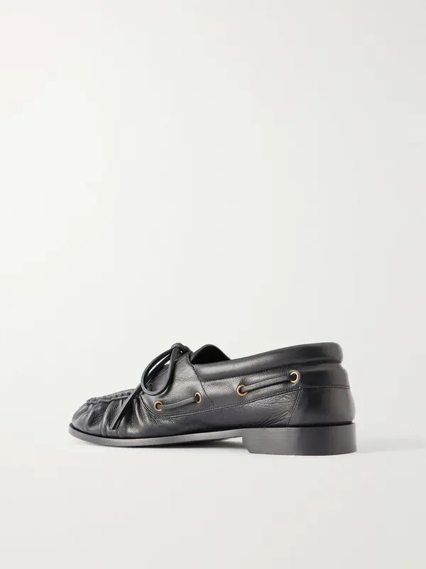 Saint Laurent Monogram Logo-appliquéd Leather Loafers