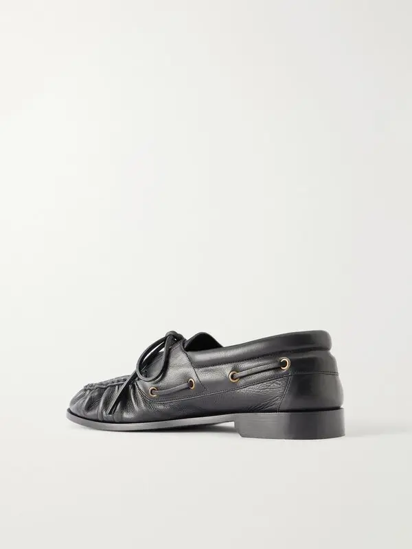 Saint Laurent Le Loafer Monogram Appliquéd Leather Loafers